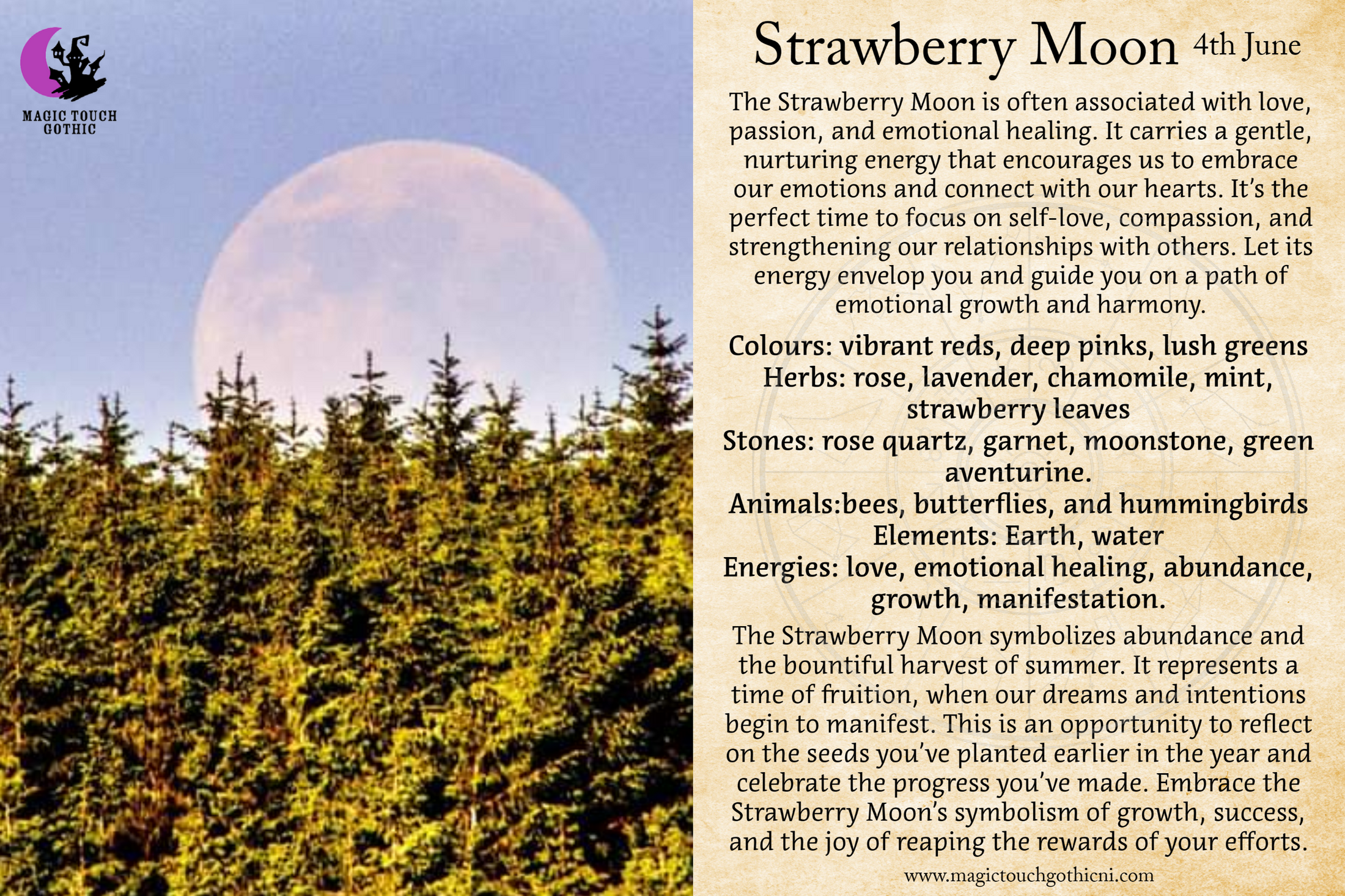 🌕 Exciting News! The Strawberry Moon is Coming! 🍓🌕 – Magic Touch Gothic NI